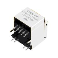 China Tyco 1840417-2 Compatible LINK-PP LPJD0711BENL 10/100/1000 Base-T Green/Yellow LED Vertical RJ45 Female PCB Connector for sale