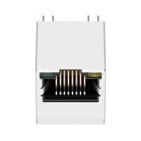 China Tyco 1840417-2 Compatible LINK-PP LPJD0711BENL 10/100/1000 Base-T Green/Yellow LED Vertical RJ45 Female PCB Connector for sale