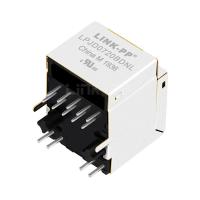 China WE MIC38611-5166 Compatible LINK-PP LPJD0720BDNL 10/100/1000 Base-T Green/Yellow LED Vertical Industrial RJ45 Ethernet Connector for sale