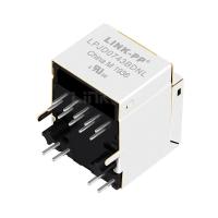 China Halo HFJV1-1G41-L12RL Compatible LINK-PP LPJD0743BDNL 10/100/1000 Base-T Vertical Industrial RJ45 Ethernet Connector Yellow/Green LED for sale