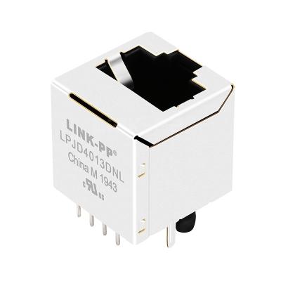 China Pulse JXD2-0011NL Compatible LINK-PP LPJD4013DNL 10/100 Base-T Without Led Single Port Vertical Mount RJ45 MagJack for sale