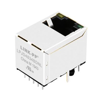 China PULSE JXD3-0002NL Compatible LINK-PP LPJD4834BDNL 10/100/1000 Base-T Yellow/Green LED Vertical Lan Ethernet RJ45 for sale