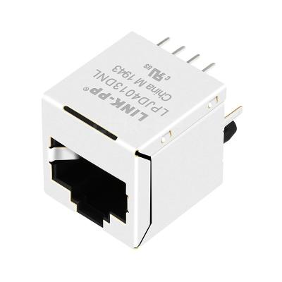 China LPJD4013DNL RJ45 Magnetic Jack Vertical Mount 10/100 Base-T Without Led Single Port for sale