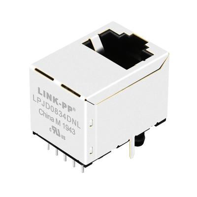 China LPJD0834DNL 10/100/1000 Base-T Without LED Vertical RJ45 Surface Mount Socket for sale