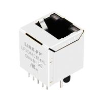 China LPJD4601B4NL 100/1000 Base-T Vertical RJ45 Female Connector Green&Yellow/Green&Yellow LED for sale