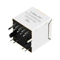 China LPJD4608BHNL 10/100/1000 Base-T Green/Yellow LED Vertical Ethernet RJ45 Jack for sale