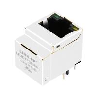 China LPJD4720BENL 100/1000 Base-T Vertical RJ45 Female PCB Connector Green/Yellow LED for sale