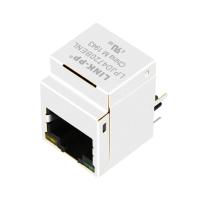 China LPJD4720BENL 100/1000 Base-T Vertical RJ45 Female PCB Connector Green/Yellow LED for sale