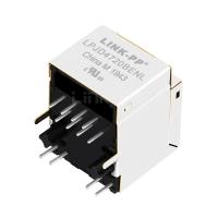 China LPJD4720BENL 100/1000 Base-T Vertical RJ45 Female PCB Connector Green/Yellow LED for sale