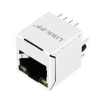 China LPJD4743BDNL 1000 Base-T Vertical RJ45 Female Connector Yellow/Green LED for sale