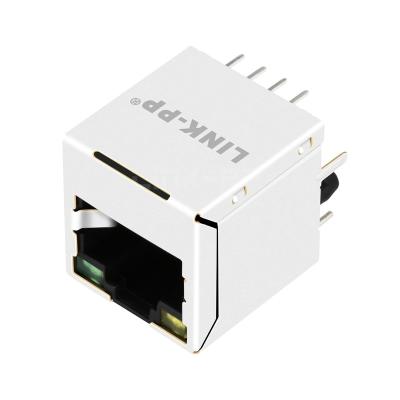 China LPJD4743BDNL 1000 Base-T Vertical RJ45 Female Connector Yellow/Green LED for sale
