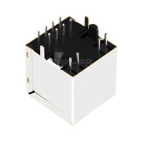 China LPJD4743BDNL 1000 Base-T Vertical RJ45 Female Connector Yellow/Green LED for sale