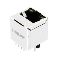 China LPJD4743BDNL 1000 Base-T Vertical RJ45 Female Connector Yellow/Green LED for sale