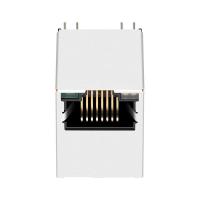 China LPJD0834BUNL 180 Degree Vertical RJ45 Jack With Integrated Magnetics 1000 Base-T Green/Yellow&Green Led for sale