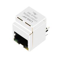 China Halo HFJV1-E1G46-L12RL Compatible LINK-PP LPJD4718BDNL 1000 Base-T Vertical RJ45 Female Connector Yellow/Green Leds for sale