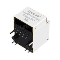China Halo HFJV1-E1G46-L12RL Compatible LINK-PP LPJD4718BDNL 1000 Base-T Vertical RJ45 Female Connector Yellow/Green Leds for sale