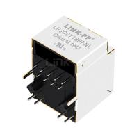 China LPJD0718BFNL RJ45 Gigabit Vertical Jack With 1000 Base-T Magnetics Green/Green LEDs for sale