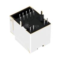 China LPJD0718BFNL RJ45 Gigabit Vertical Jack With 1000 Base-T Magnetics Green/Green LEDs for sale