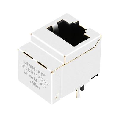 China Halo HFJV1-1G01RL Compatible LINK-PP LPJD0713DNL 1000 Base-T RJ45 Vertical Magnetic Jack Without Leds for sale