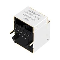 China Halo HFJV1-1G06RL Compatible LINK-PP LPJD0717DNL 1000 Base-T Vertical RJ45 Magnetic Connector Without Leds for sale