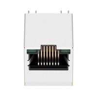 China LPJD0726BFNL 1000 Base-T Vertical Gigabit RJ45 MagJack Connector Green/Green Leds for sale