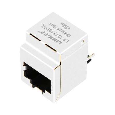 China Halo HFJV1-E1G01RL Compatible LINK-PP LPJD4713DNL 1000 Base-T RJ45 Vertical MagJack Connector Without Leds for sale