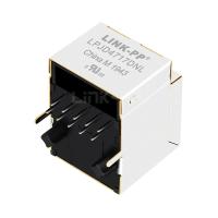 China Halo HFJV1-E1G06RL Compatible LINK-PP LPJD4717DNL 1000 Base-T Vertical MagJack Gigabit RJ45 Connector Without Leds for sale