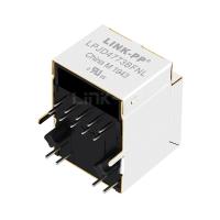China Halo HFJV1-E1G16-L11RL Compatible LINK-PP LPJD4773BFNL Vertical RJ45 Jack with 1000 Base-T Integrated Magnetics Green/Green Leds for sale