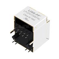 China Halo HFJV1-E1G11-L11RL Compatible LINK-PP LPJD4726BFNL Gigabit Vertical RJ45 Jack With Magnetics Green/Green Leds for sale