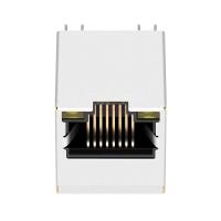 China LPJD4718B78NL Gigabit Vertical RJ45 Jack With 1000 Base-T Magnetics Orange/Green Leds for sale