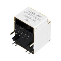 China LPJD4717BDNL Gigabit Vertical RJ45 Connector With 1000 Base-T Magnetics Yellow/Green Leds for sale