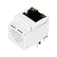 China Halo HFJV1-E1G06-L12RL Compatible LINK-PP LPJD4717BDNL Gigabit Vertical RJ45 Connector With 1000 Base-T Magnetics Yellow/Green Leds for sale