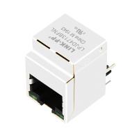 China Halo HFJV1-E1G01-L11RL Compatible LINK-PP LPJD4713BFNL 1000 Base-T Gigabit Vertical RJ45 Jack With Magnetics Green/Green Leds for sale