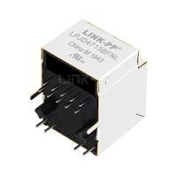 China Halo HFJV1-E1G01-L11RL Compatible LINK-PP LPJD4713BFNL 1000 Base-T Gigabit Vertical RJ45 Jack With Magnetics Green/Green Leds for sale