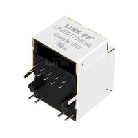 China LPJD0773BDNL 1000 Base-T Gigabit RJ45 Magnetics Vertical Jack With Yellow/Green Leds for sale