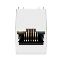 China LPJD0773BDNL 1000 Base-T Gigabit RJ45 Magnetics Vertical Jack With Yellow/Green Leds for sale
