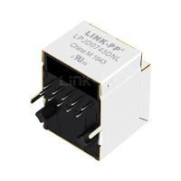China Halo HFJV1-1G41RL Compatible LINK-PP LPJD0743DNL 1000 Base-T Vertical MagJack Gigabit RJ45 Connector Without Leds for sale