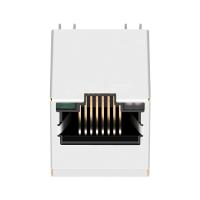 China LPJD0743B30NL 1000 Base-T RJ45 Magnetics Gigabit Vertical Jack With Green/Yellow Leds for sale