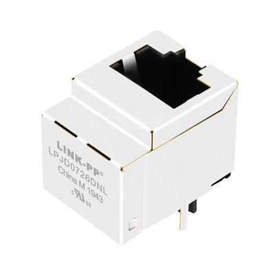 China Halo HFJV1-1G11RL Compatible LINK-PP LPJD0726DNL 1000 Base-T Vertical Gigabit RJ45 MagJack Without Leds for sale
