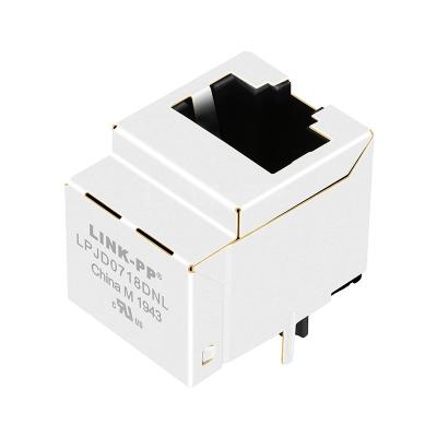 China Halo HFJV1-1G46RL Compatible LINK-PP LPJD0718DNL 100/1000 Base-T Vertical RJ45 Gigabit MagJack Without Leds for sale