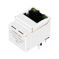 China LPJD0718BDNL 100/1000 Base-T RJ45 Gigabit Vertical Jack With Magnetics Yellow/Green Leds for sale
