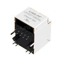 China LPJD0718BDNL 100/1000 Base-T RJ45 Gigabit Vertical Jack With Magnetics Yellow/Green Leds for sale