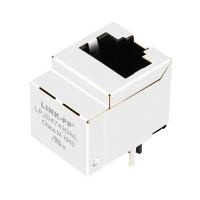 China LPJD4743DNL 1000 Base-T Gigabit Vertical RJ45 Jack With Magnetics Yellow/Green Leds for sale