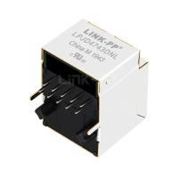 China LPJD4743DNL 1000 Base-T Gigabit Vertical RJ45 Jack With Magnetics Yellow/Green Leds for sale