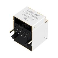 China Halo HFJV1-E1G46RL Compatible LINK-PP LPJD4718DNL 100/1000 Base-T Vertical RJ45 Gigabit MagJack Without Leds for sale