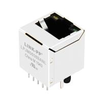 China LPJM0608BANL 2.5G Base-T Single Port Magnetic Vertical RJ45 Jack Female Connector Yellow/Green Led for sale