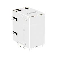 China YDS JY0-0016NL Compatible LINK-PP LPJU4101AONL 10/100 Base-T Ethernet RJ45 MagJack With Dual USB Green&Orange/Yellow LED Tab Up for sale