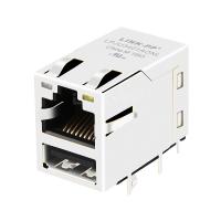 China LPJU3401AONL RJ45 Magjack with Single USB 10/100 Base-T Tab Up Orange&Green/Yellow LED for sale