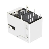 China LPJU3101AGNL 10/100 Base-T Yellow/Green Led Tab UP With Single USB RJ45 Jack Connector for sale