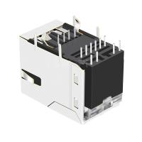 China LPJU3102ABNL 10/100 Base-T With Single USB RJ45 Connector Tab UP Green/Yellow Led for sale